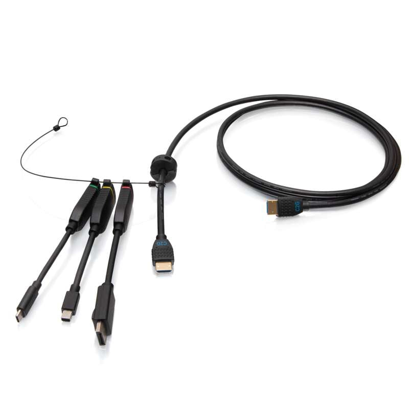 Cables To Go 6ft (1.8m) 4K HDMI Premium Cable and Universal Dongle Ada ...