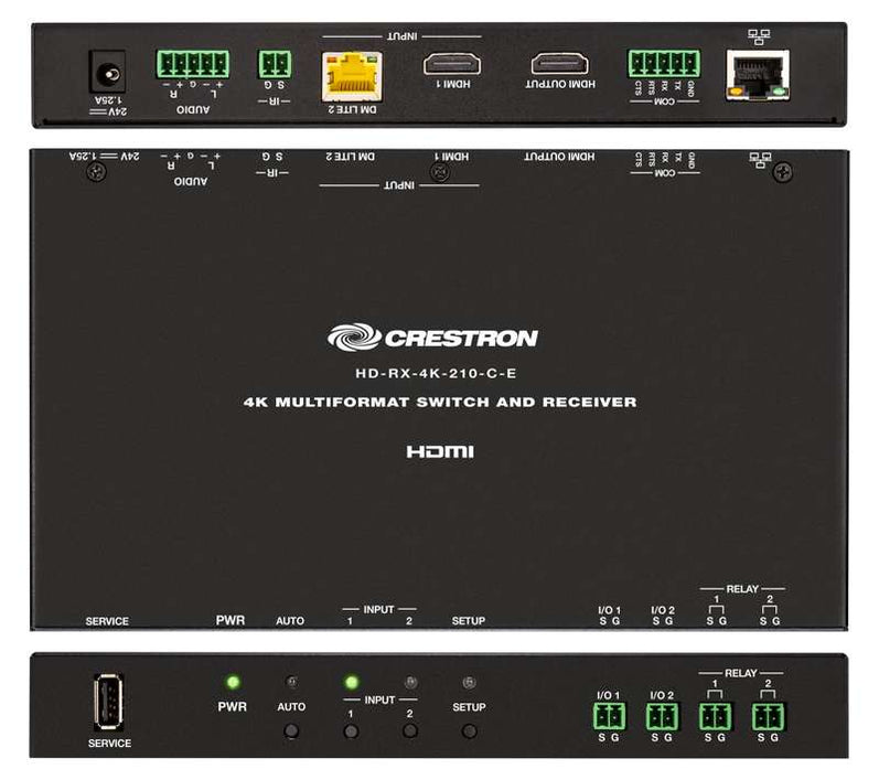 Crestron 4K 2x1 DM Essentials Scaling Auto-Switcher and Extender over ...