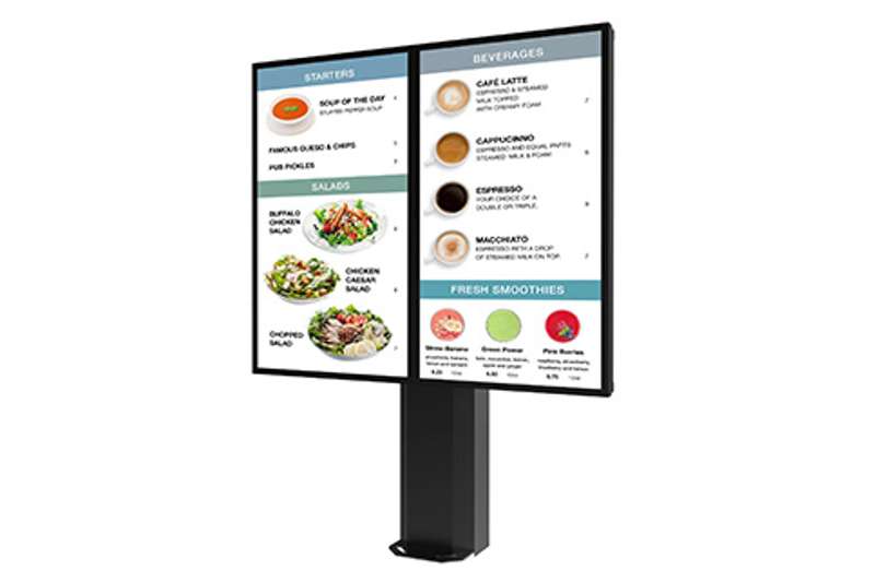 Find the Peerless Universal 55" Dual-Display Outdoor Digital Menu Board ...
