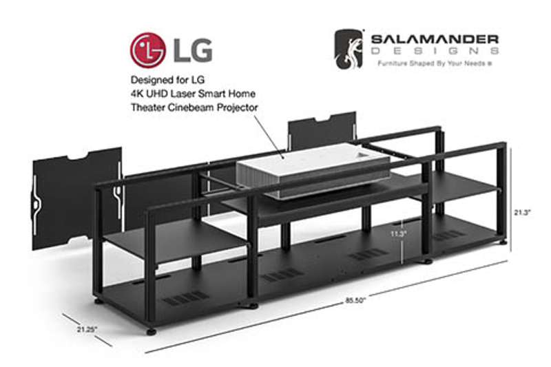 Salamander Designs Black Oak Cabinet for LG Projectors — AVI-SPL Shop