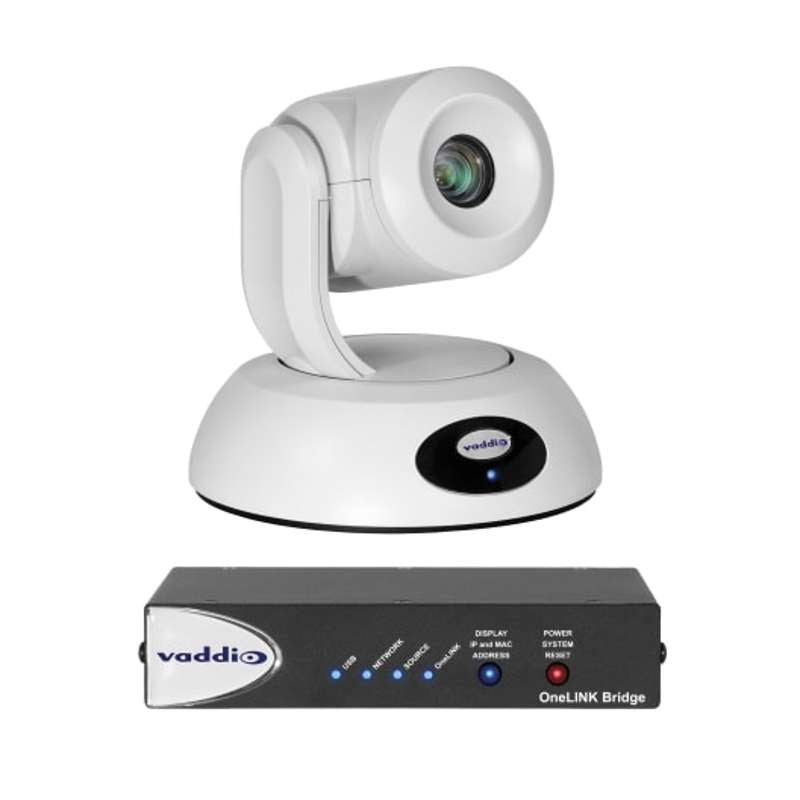 Vaddio RoboSHOT 4K 30E HDBT OneLINK Bridge PTZ Camera System, White ...