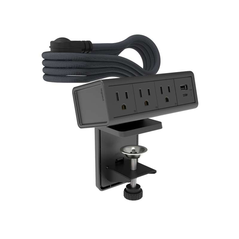 Wiremold dash Desktop Power Center, 3 Outlets and 1 USB A/C, Graphite ...